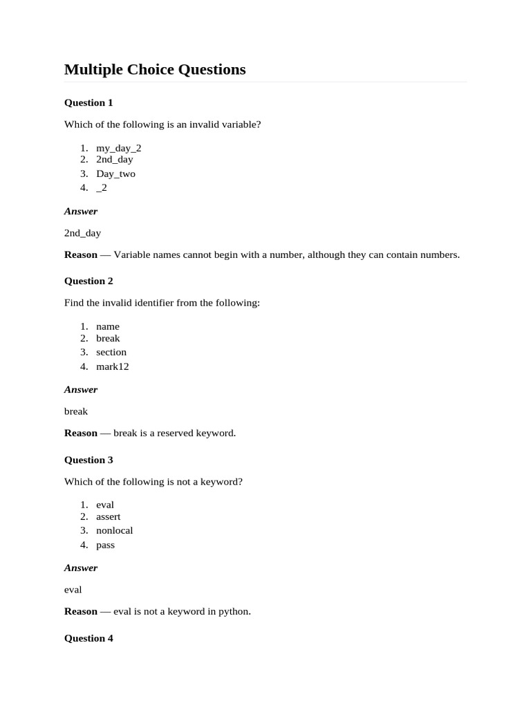 CH 1 Pyton Revision Tour 1 | PDF | Data Type | Reserved Word