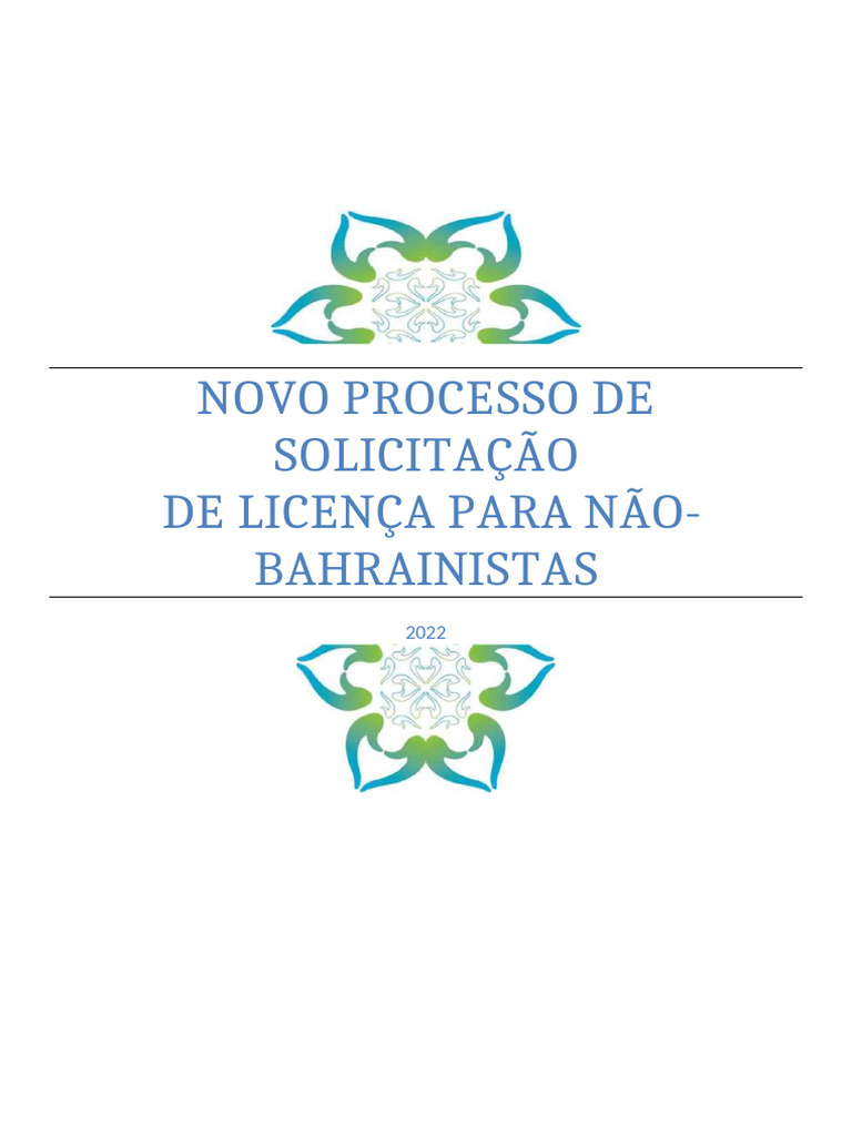 Nova Solicitação de Licença para Não-Bahrainis 2022 - Mehan | PDF ...