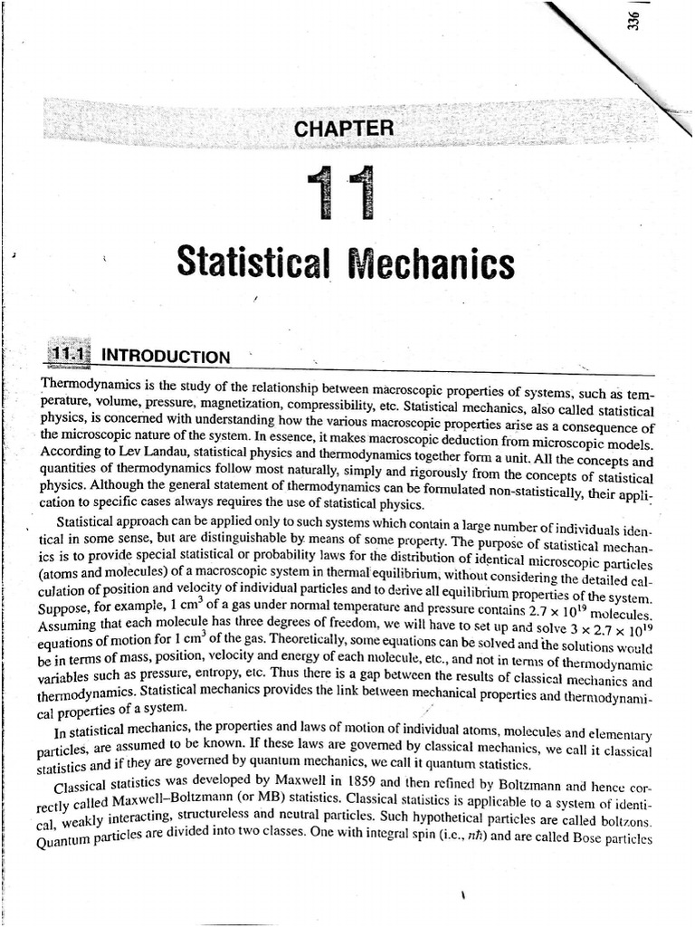 20 Statistical Mechanics | PDF