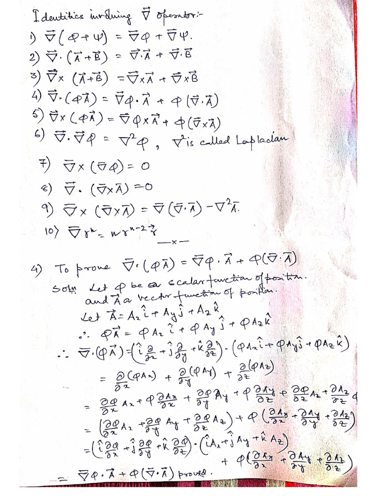03_Vector Analysis & Vector Calculus | PDF 03_Vector Analysis & Vector Calculus | PDF