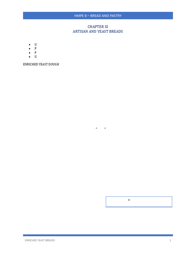 Chapter 11 Enriched Yeast Breads | PDF | Breads | Yeast