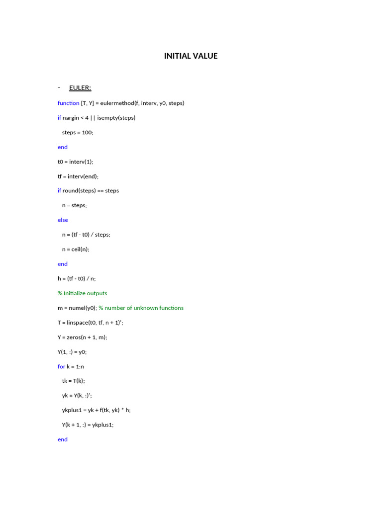 Numerical Methods for ODEs and Integration | PDF | Mathematical ...