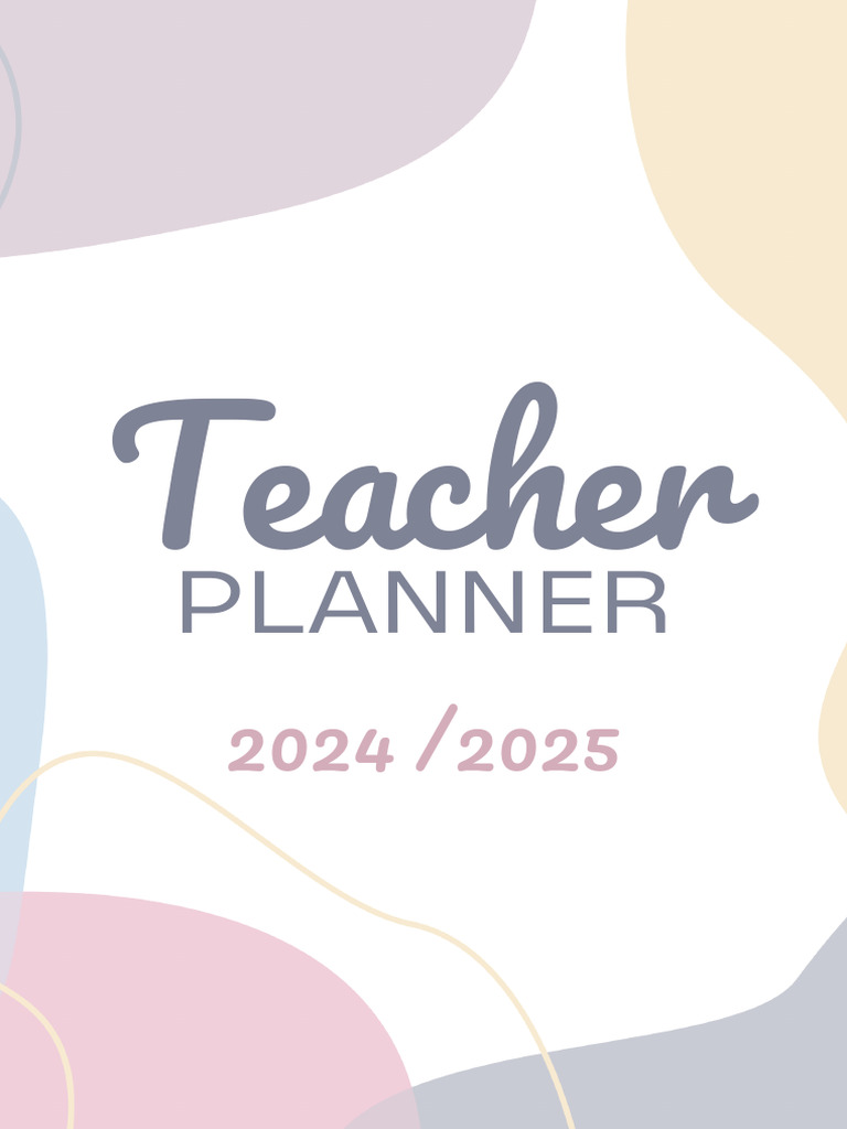 Johan Teacher Planner For 2024 in Colorful Aesthetic Style | PDF | Teaching