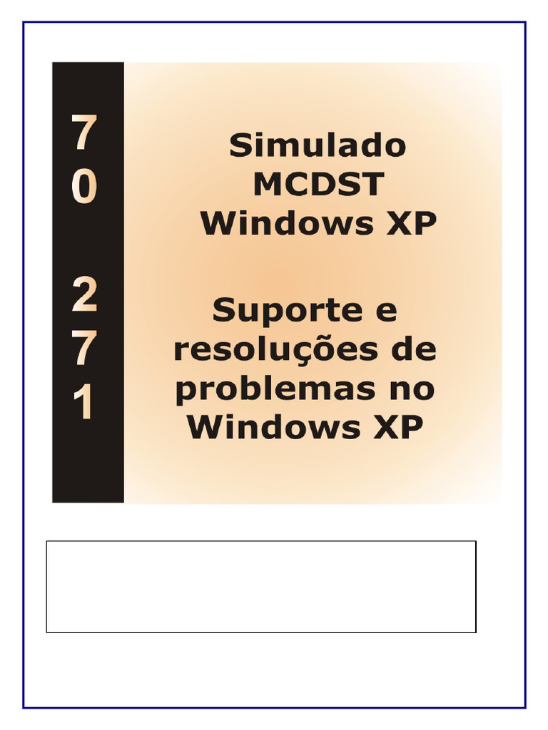 Simulado MCDST 70-271 | PDF | Profissional certificado pela Microsoft | Microsoft Windows