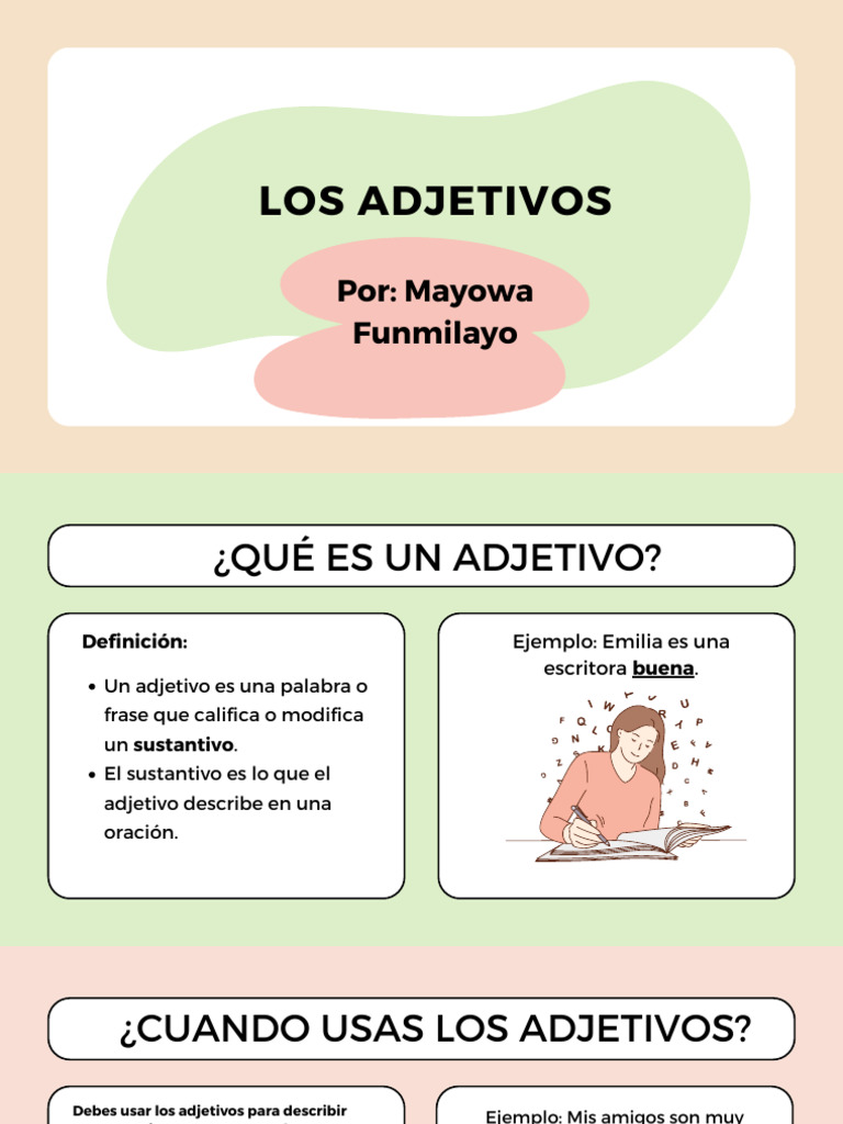 Adjetivos Presentación | PDF