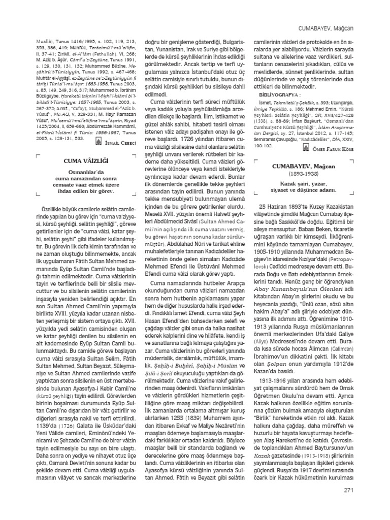 Cuma Vaizligi Ek1 | PDF