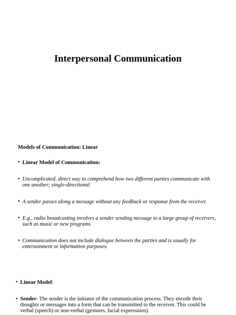 Module Ivinterpersonal Communication Pdf Communication Interpersonal Communication