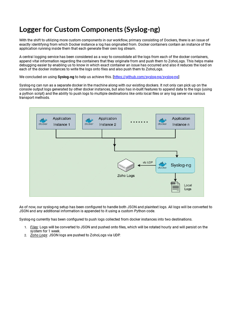 Logger For Custom Components Syslog-Ng | PDF
