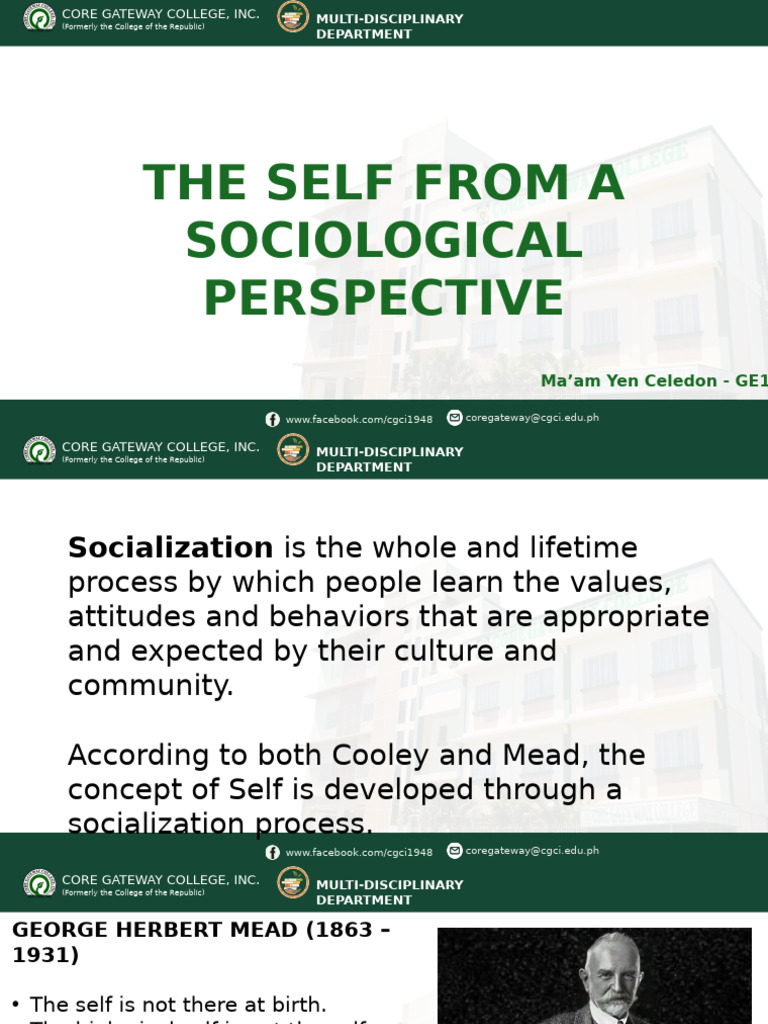 Sociological Perspectives on Self Development | PDF | Socialization ...