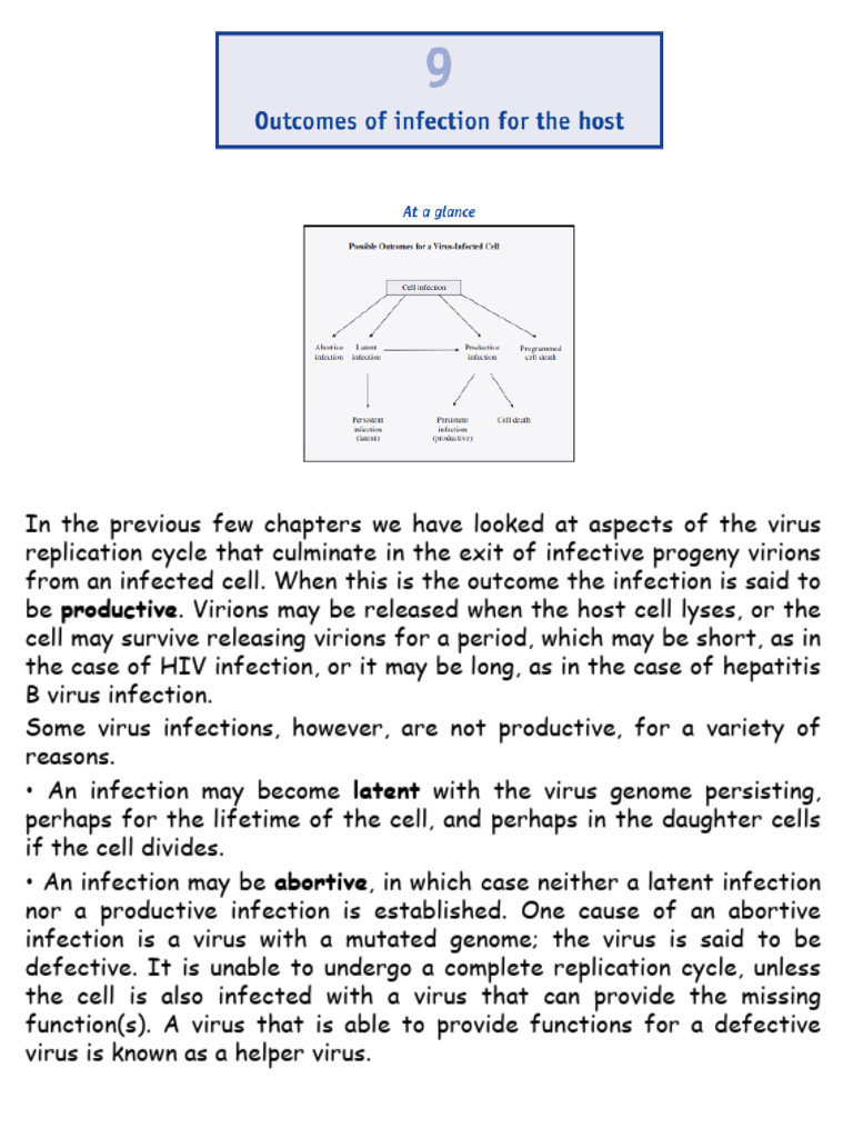 Outcomes of Viral Infections | PDF | Virus | Infection