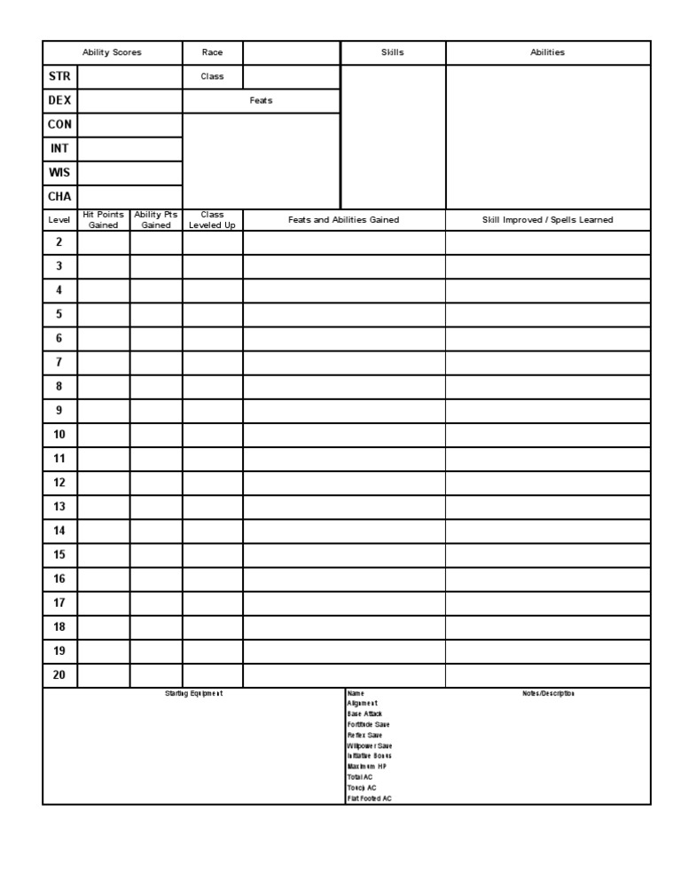 Planning Sheet | PDF