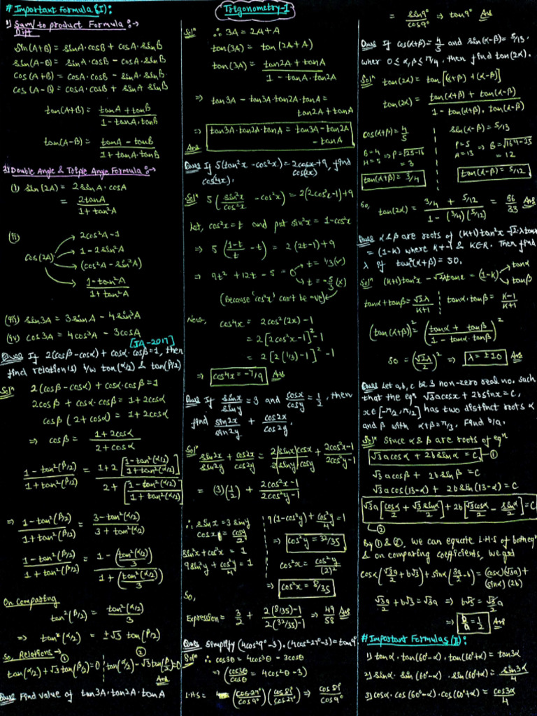 Trigonometry (compound angles) (R) | PDF