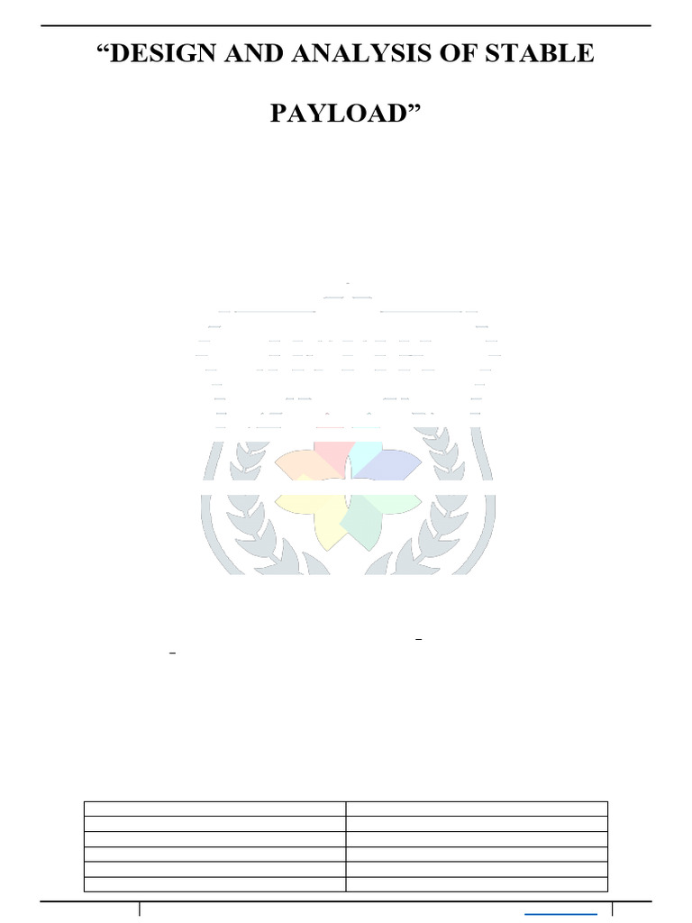 Design and Analysis of Stable Platform For Satellite Optical Payload ...