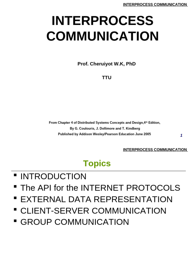 Interprocess Communication Guide | PDF | Network Socket | Port (Computer Networking)