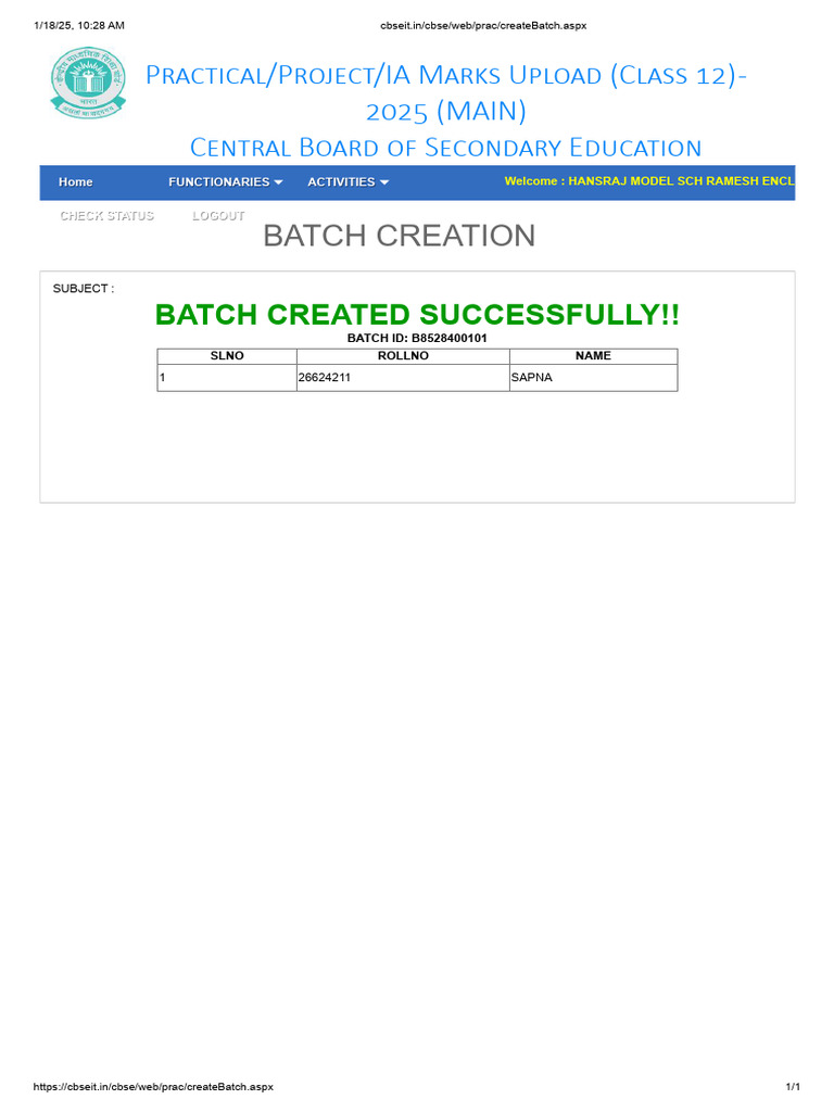 Cbseit - in Cbse Web Prac CreateBatch - Aspx | PDF