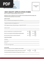 CDF 2025 Grant Application Form | PDF
