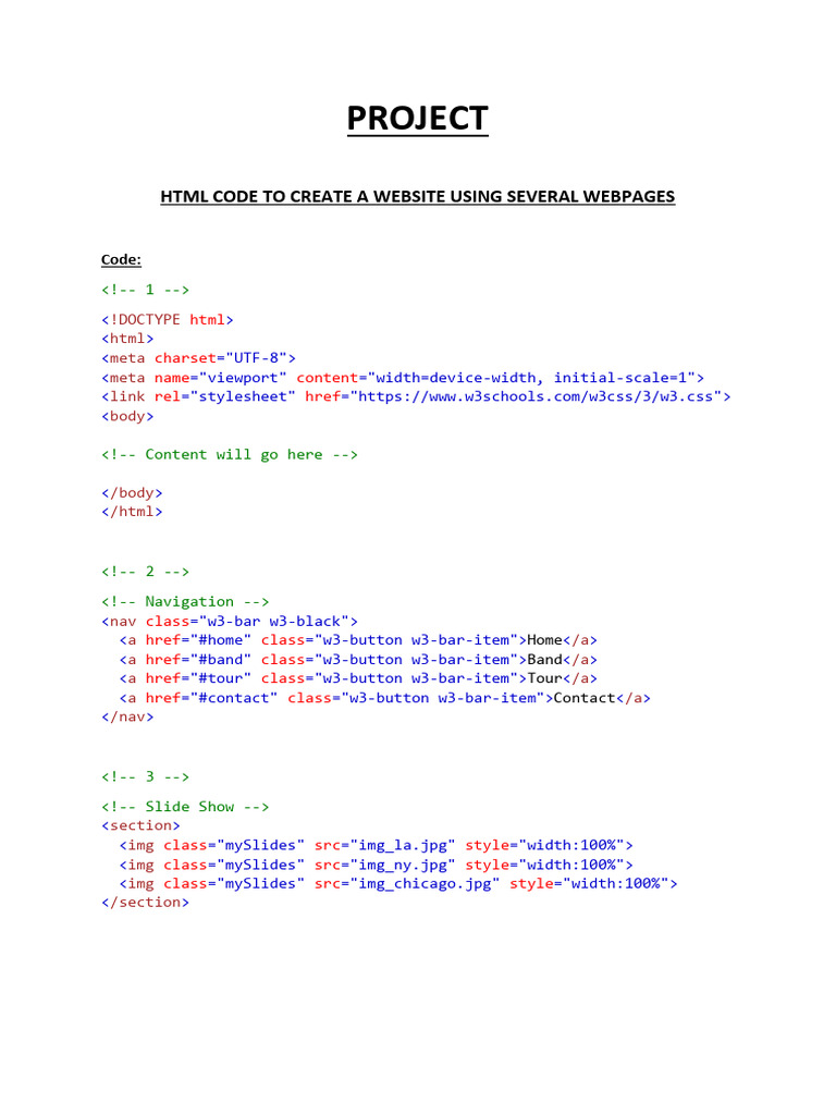 HTML _PROJECT_X | PDF | Web Development | Hypertext