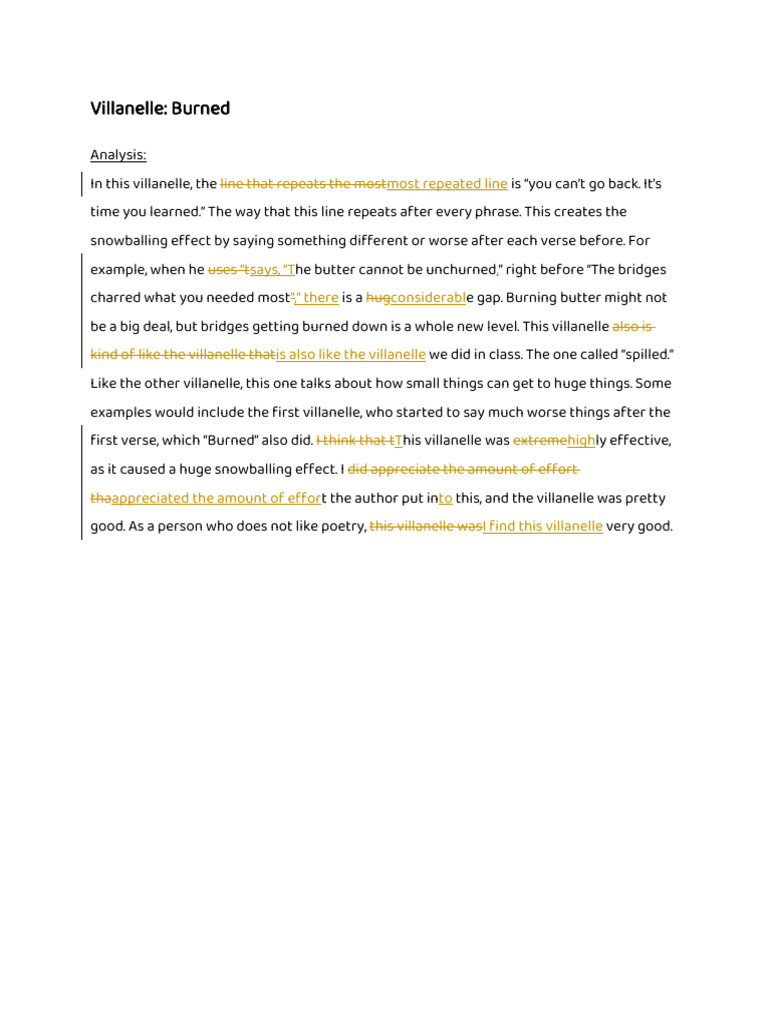 The Villanelle | PDF