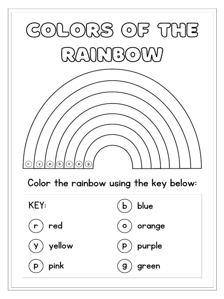 Colors of the Rainbow Visual Arts Worksheet.pdf | PDF