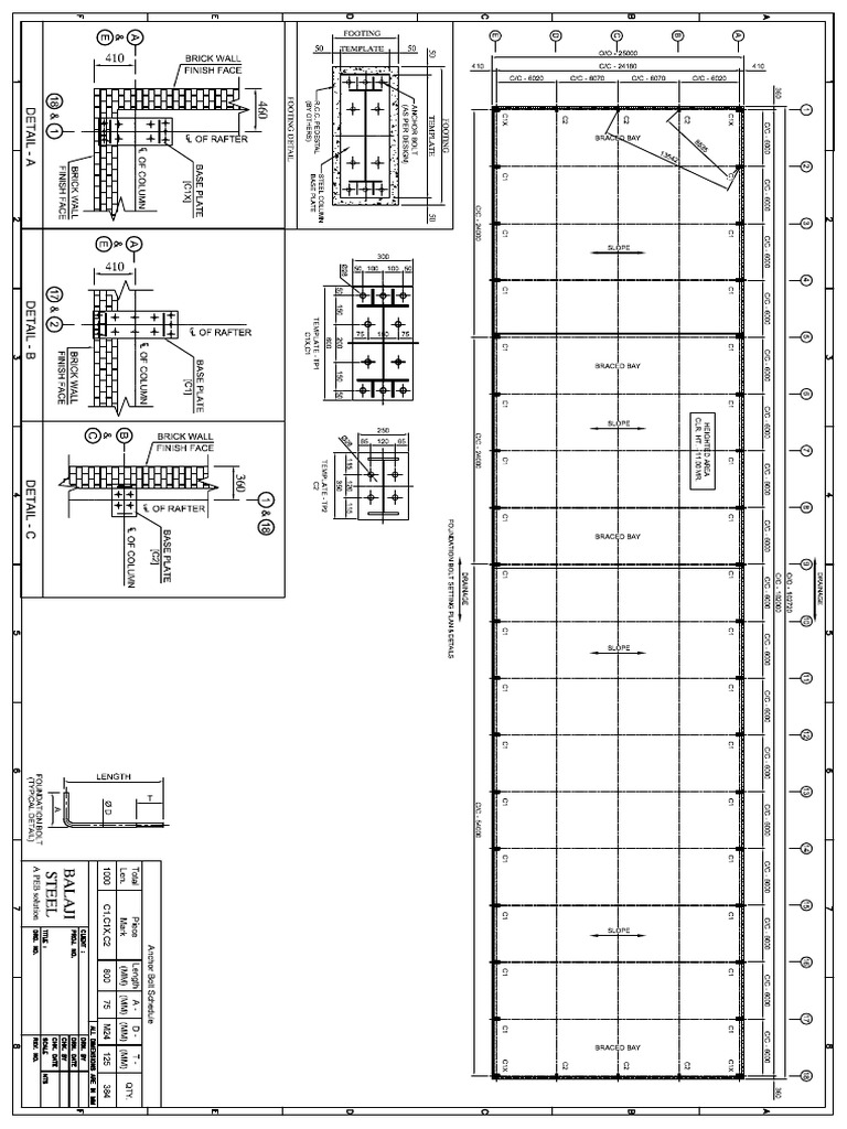 Anchor Bolt Setting Plan & Details | PDF