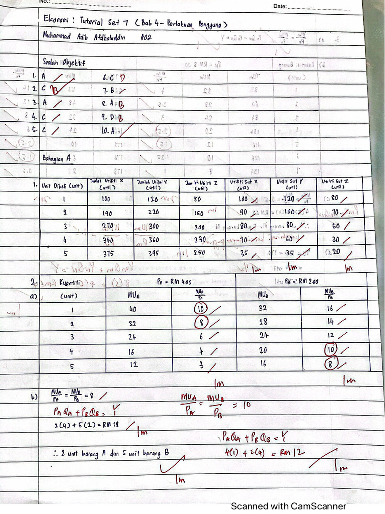 Jawapan Tutorial Set 7 | PDF