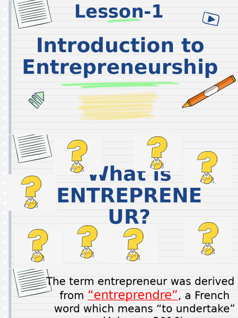 Lesson 1 Entrep | PDF | Entrepreneurship | Economies