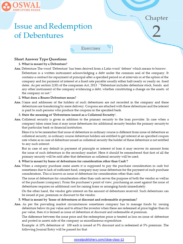 Debentures: A Student's Guide | PDF | Securities (Finance) | Debt