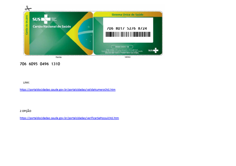 MODELO - CARTÃO-DO-SUS | PDF