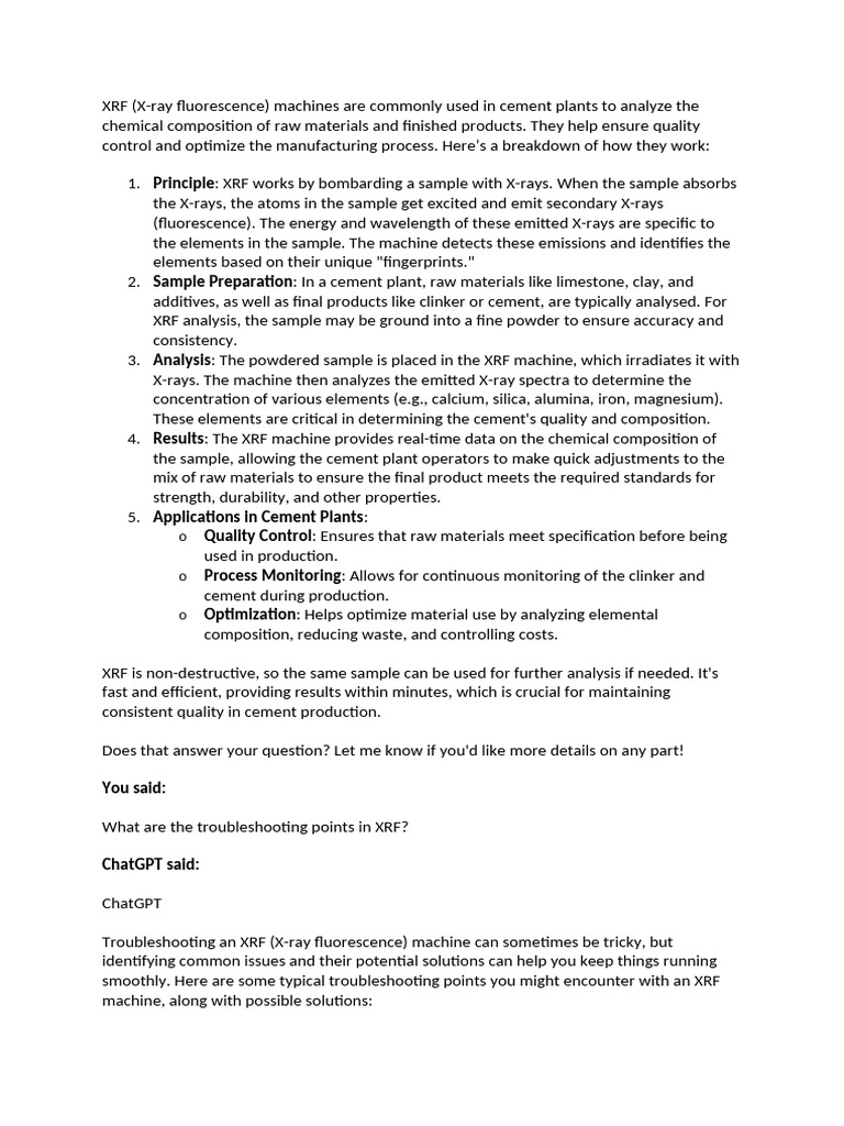 XRF Principle With Troubleshooting. | PDF | X Ray | Calibration