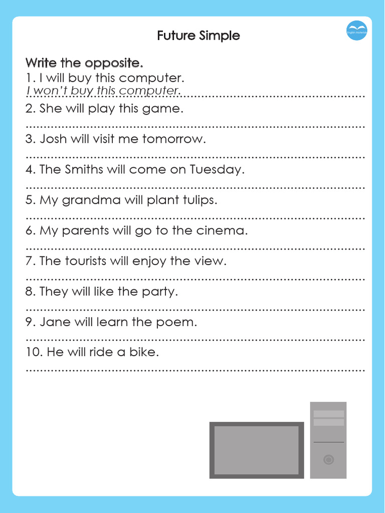 Future Simple negative_englishmat | PDF