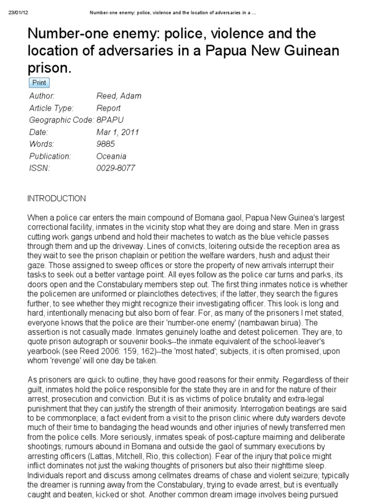 Number One Enemy | PDF