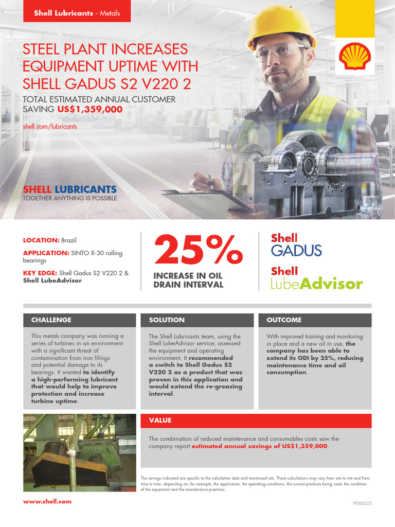 Shell Gadus PPS00222 Metals BRasil | PDF | Lubricant | Bearing (Mechanical)