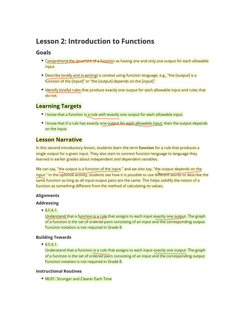 Grade 8 Unit 5 Lesson 2 | PDF | Function (Mathematics) | Area