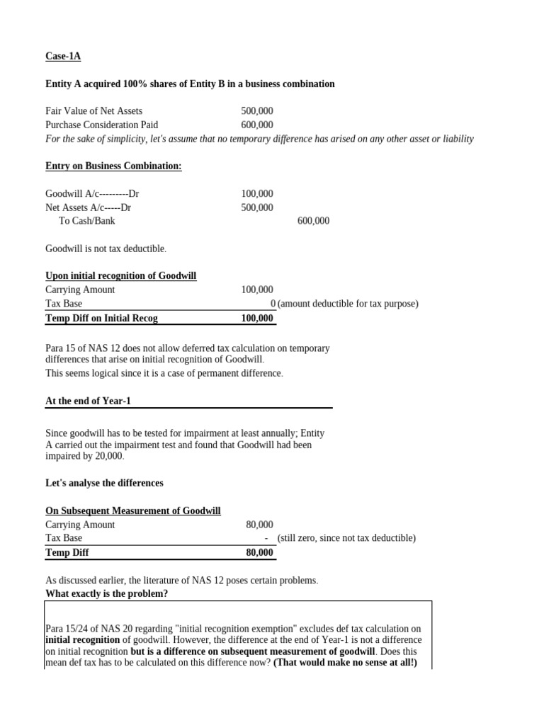 Deferred Tax - IRE - Subsequent Measurement | PDF | Deferred Tax ...