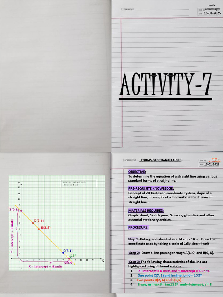 Activity 7 - Forms of Straight Lines | PDF