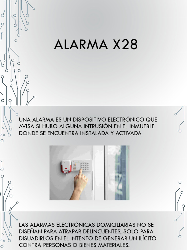 Explicativo de Alarma X28 | PDF | Ingenieria Eléctrica | Alarma de ...