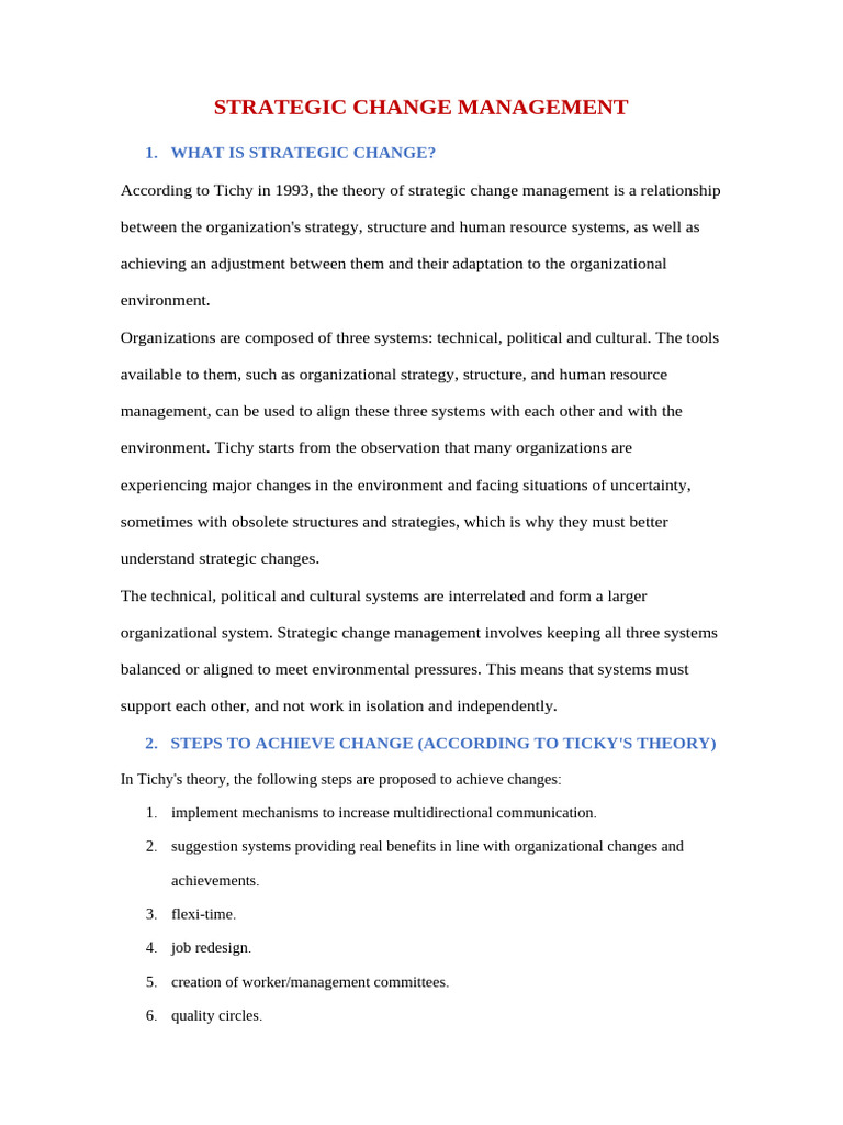 Strategic Change Management Insights | PDF | Change Management | Human ...