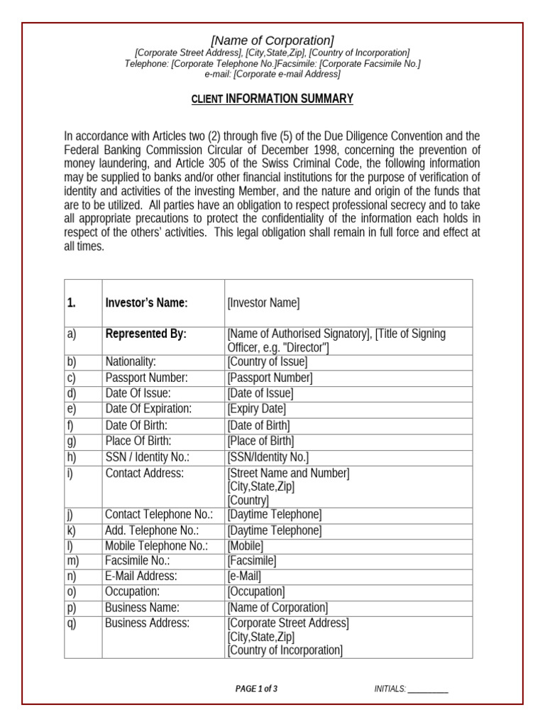 CIS - CLIENT INFO SHEET DRAFT | PDF | Justice | Crime & Violence