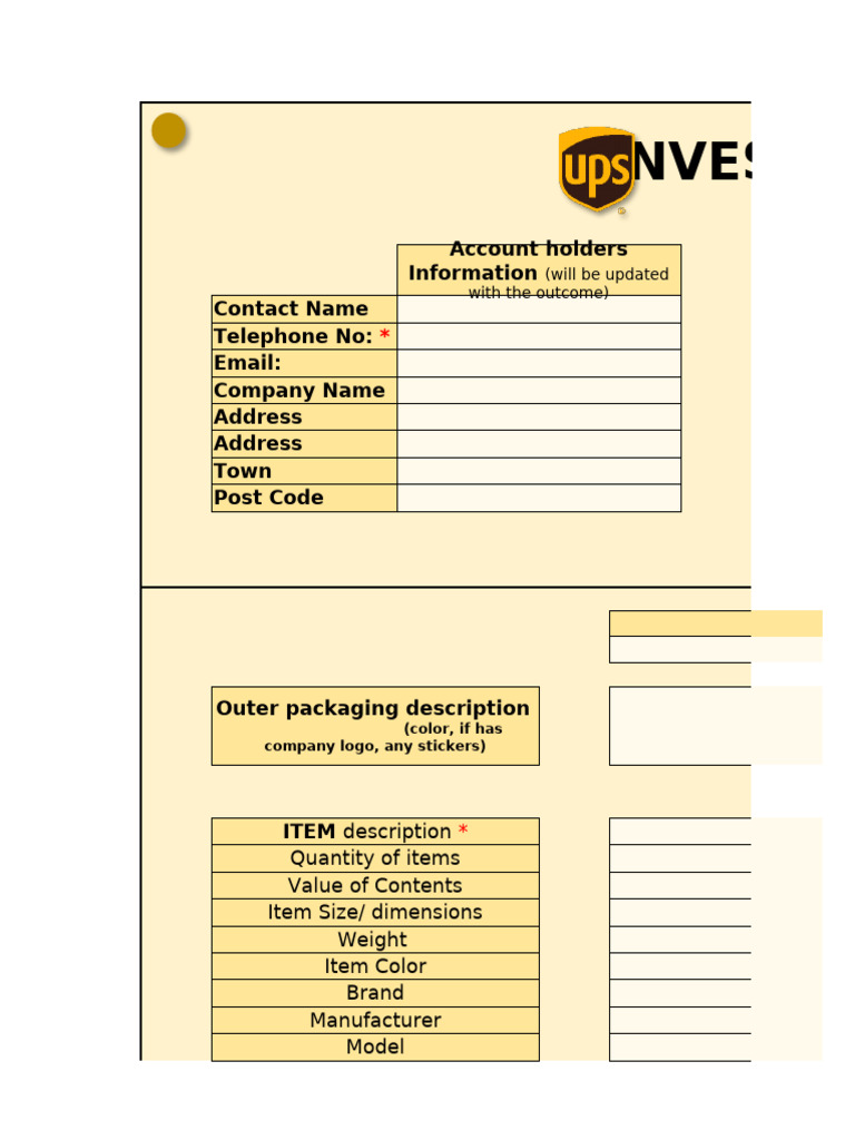 Investigation Template for Shipments | PDF