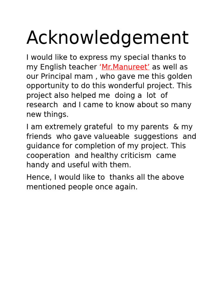 Acknowledgement & Certificate | PDF