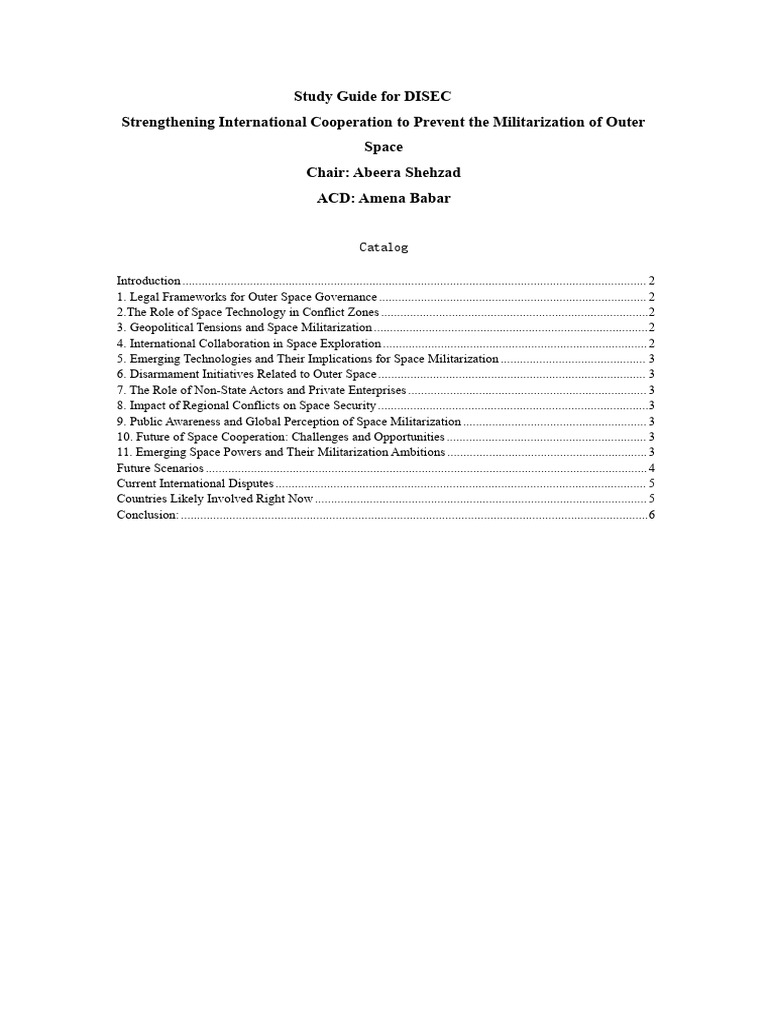 a2ad2aa6-6cf1-4940-be5f-911906ba1d0b_DISEC-Study-Guide | PDF | Multilateralism | Treaty