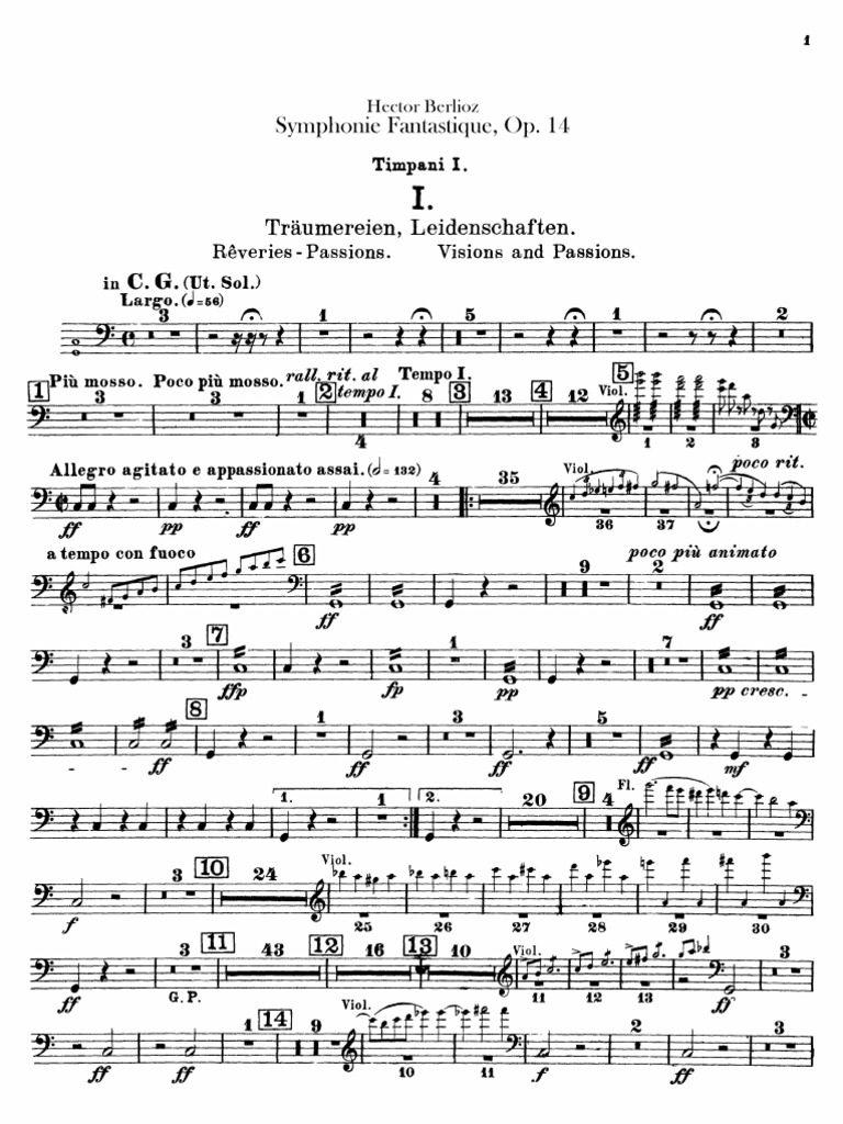Timpani - Symphonie Fantastique, H 48 (Berlioz) | PDF