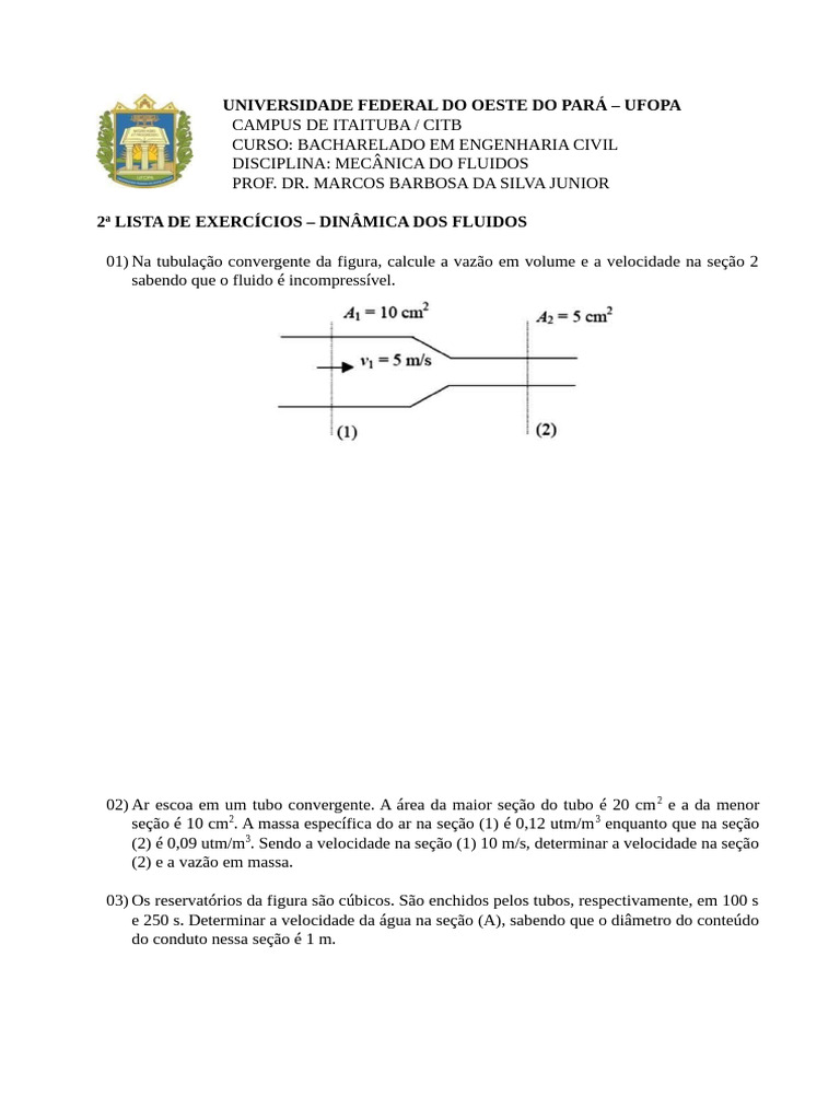 LISTAS 1 e 2-5 | PDF