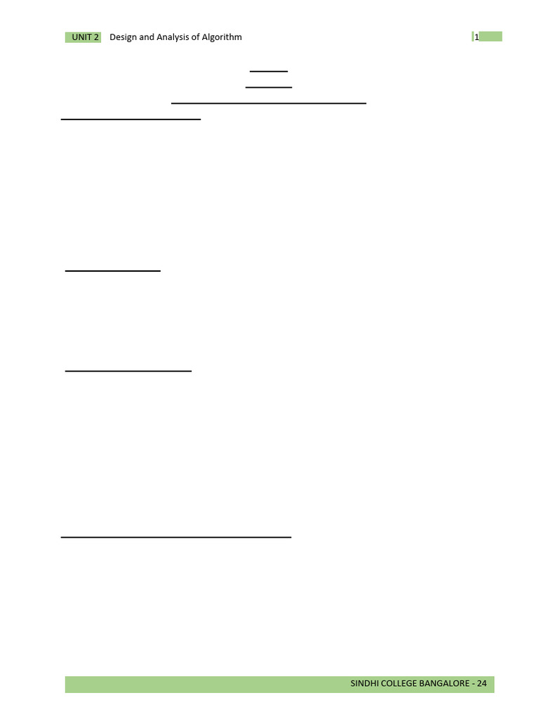 ADA UNIT 2 Complete Notes | PDF | Matrix (Mathematics) | Applied ...