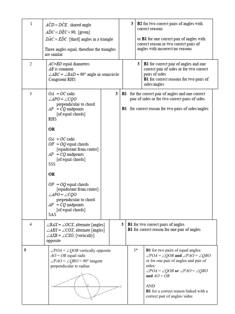 congruence and similarity worksheet markscheme | PDF | Perpendicular | Triangle