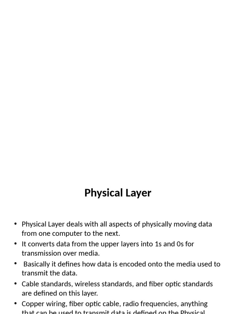 Physical Layer Ppt 1 | PDF