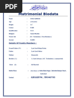 Muslim Bio Data | PDF