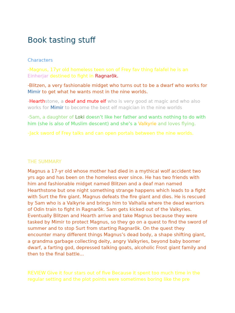 Book Tasting | PDF