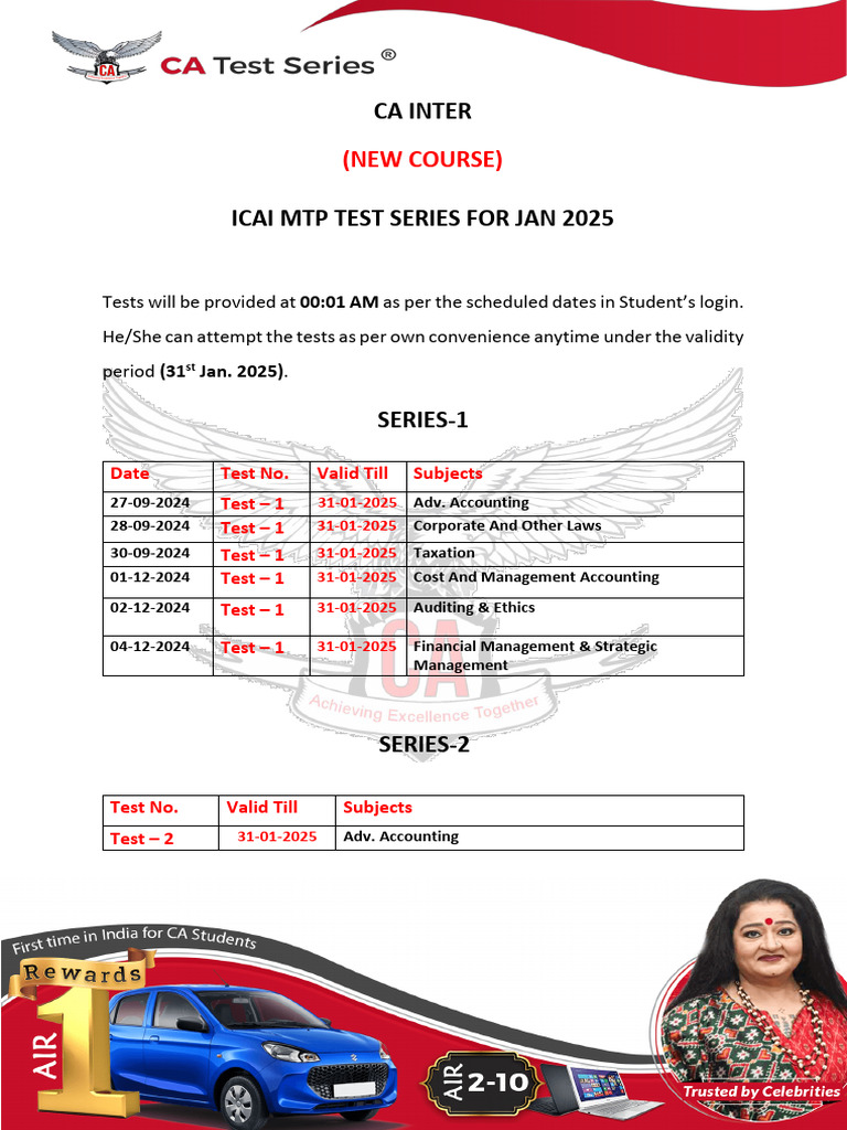 Ca Inter MTP Test Series 1 Jan 2025 1732357370 | PDF | Mentorship ...