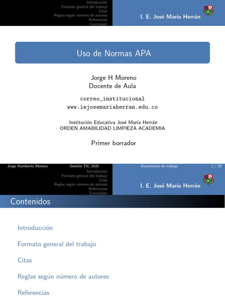 Normas APA para trabajos académicos | PDF | Estilo apa | Tecnología de ...